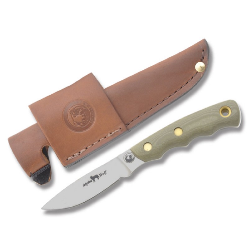 KNIVES OF ALASKA Alpha wolf knife, D2 blade, G10 handle