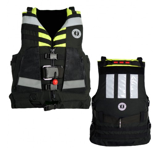 Mustang Universal Swift Water Rescue Vest - Fluorescent Yellow-Green/Black